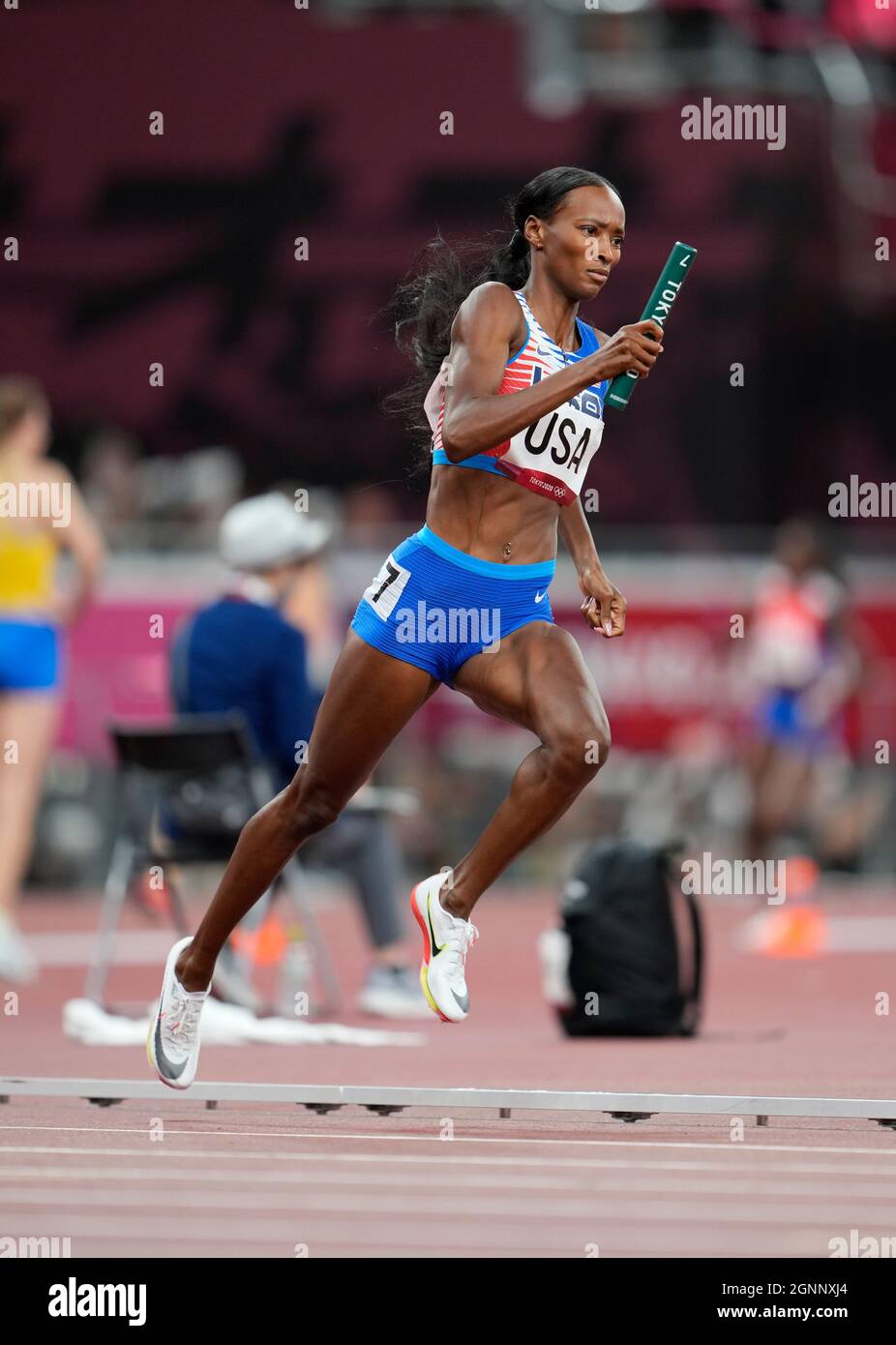 Dalilah Muhammad competing in the 2020 Tokyo Olympics Stock Photo - Alamy