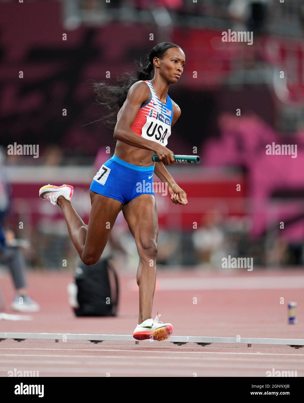 Dalilah Muhammad competing in the 2020 Tokyo Olympics Stock Photo - Alamy