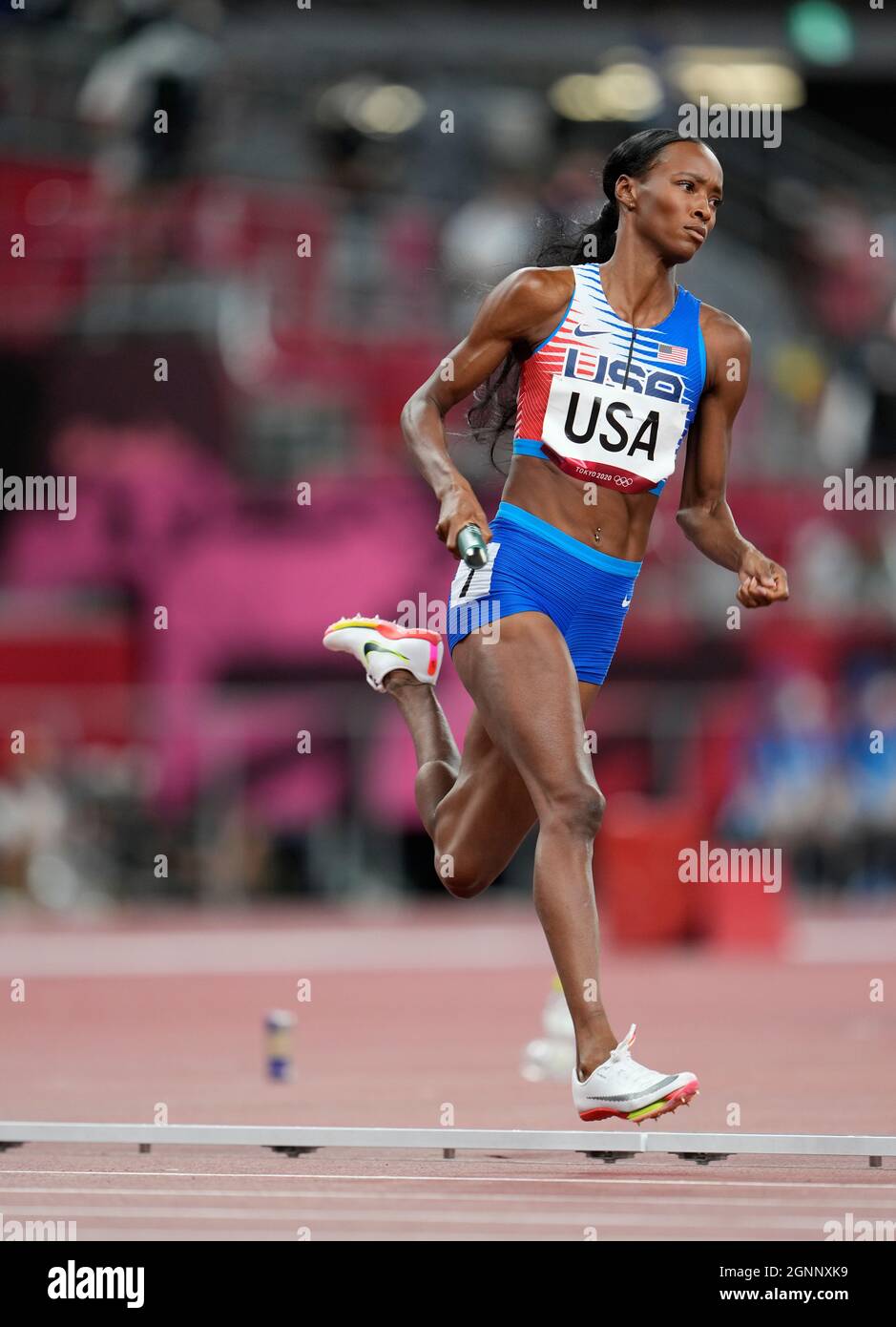 Dalilah Muhammad competing in the 2020 Tokyo Olympics Stock Photo - Alamy