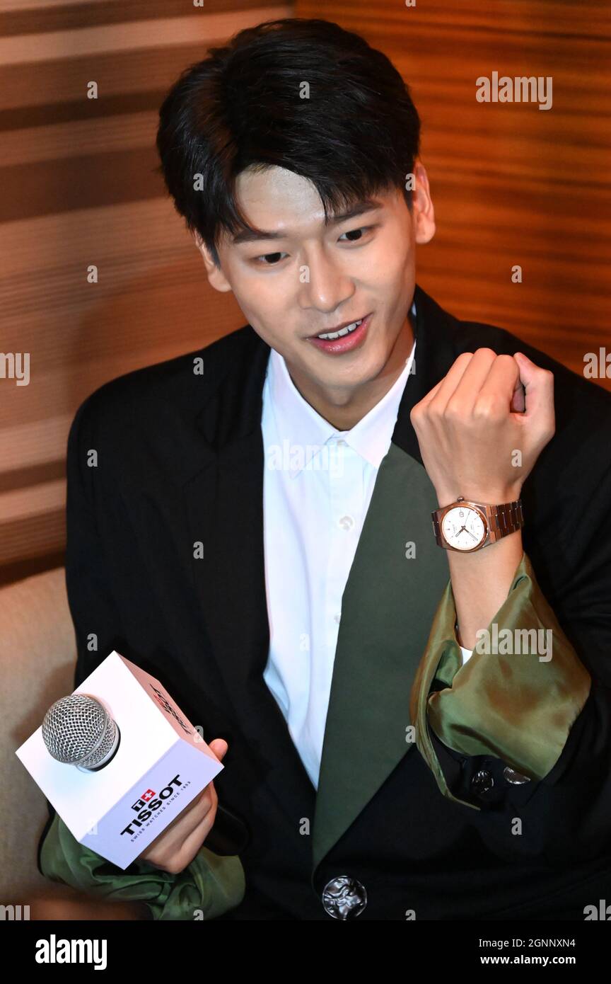 Chinese actor Xu Fangzhou attends Tissot new product launch in Shanghai, China, 27 September ...