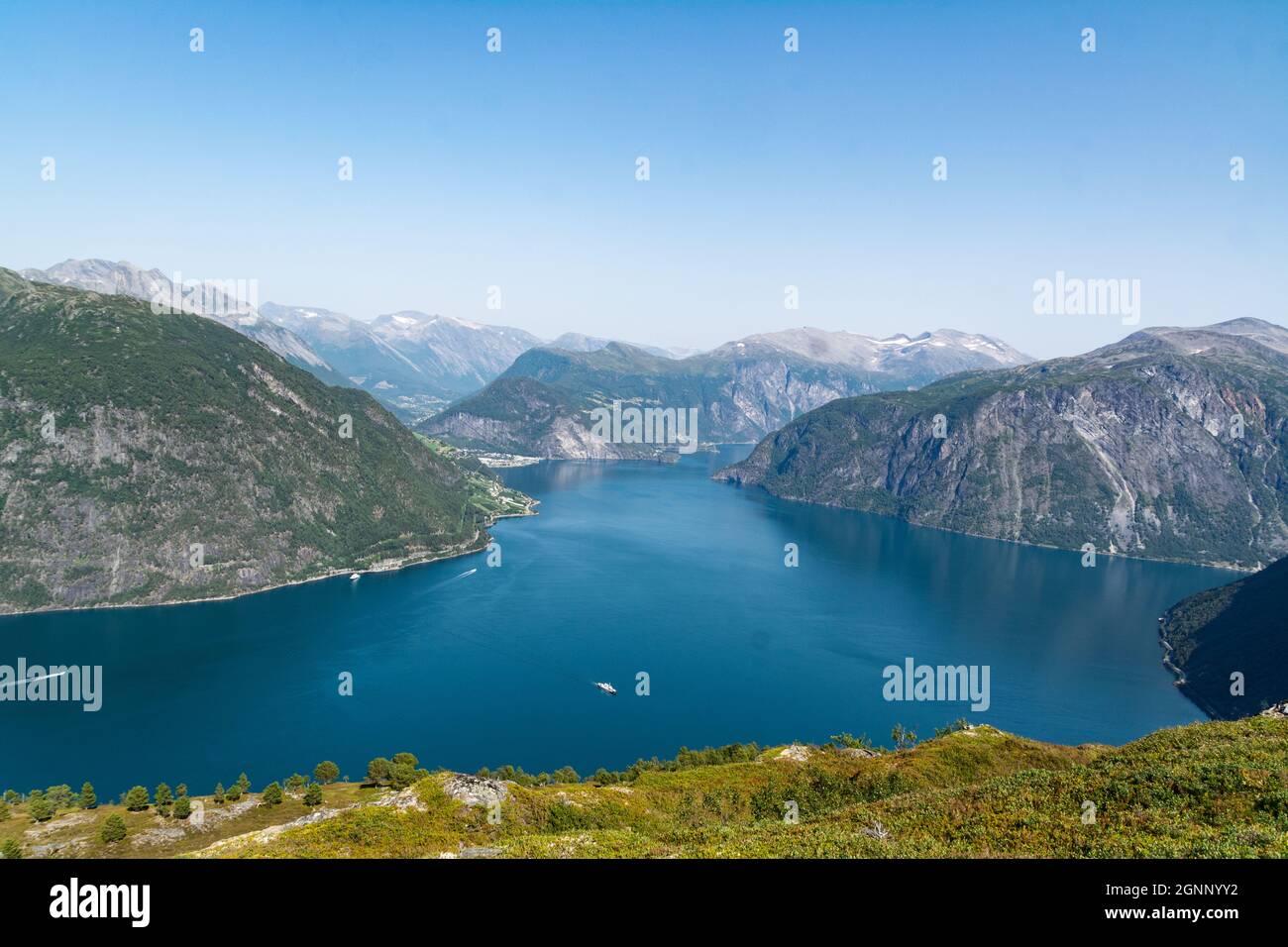 Natural view of the beautiful Norwegian Forge under a clear blue sky in ...