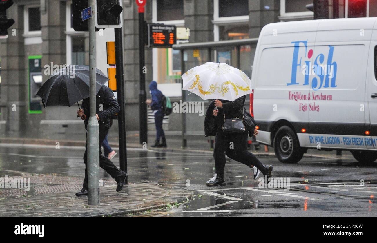 Raining and umbrellas hi-res stock photography and images - Alamy