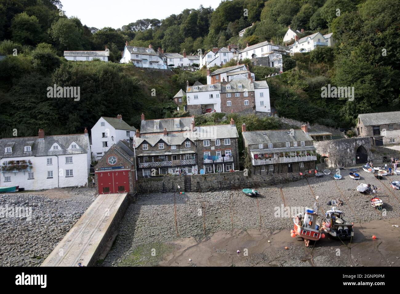 Clovelly village from harbour hi-res stock photography and images - Alamy