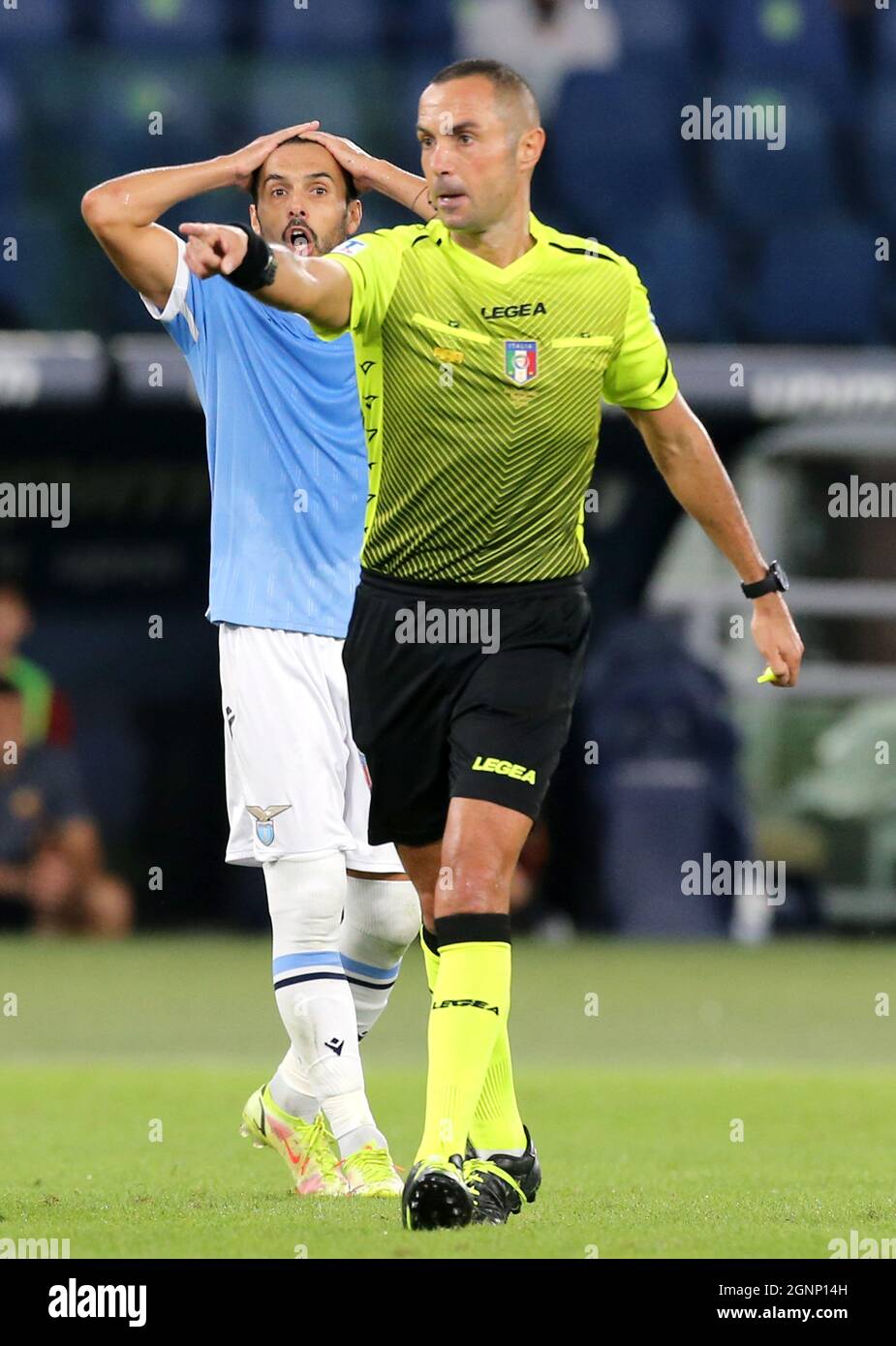 ROME, ITALY - SEPTEMBER 26: Italian Referee Marco Guida reacts ,during ...