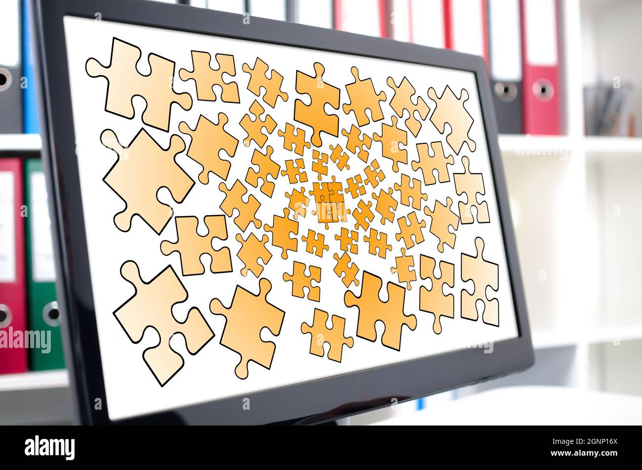 Teamwork concept shown on a computer screen Stock Photo - Alamy