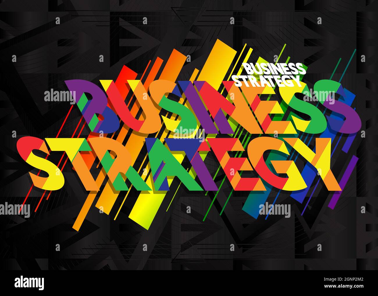 Business Strategy, Vector logo. Quotes and phrases for cards, banners ...