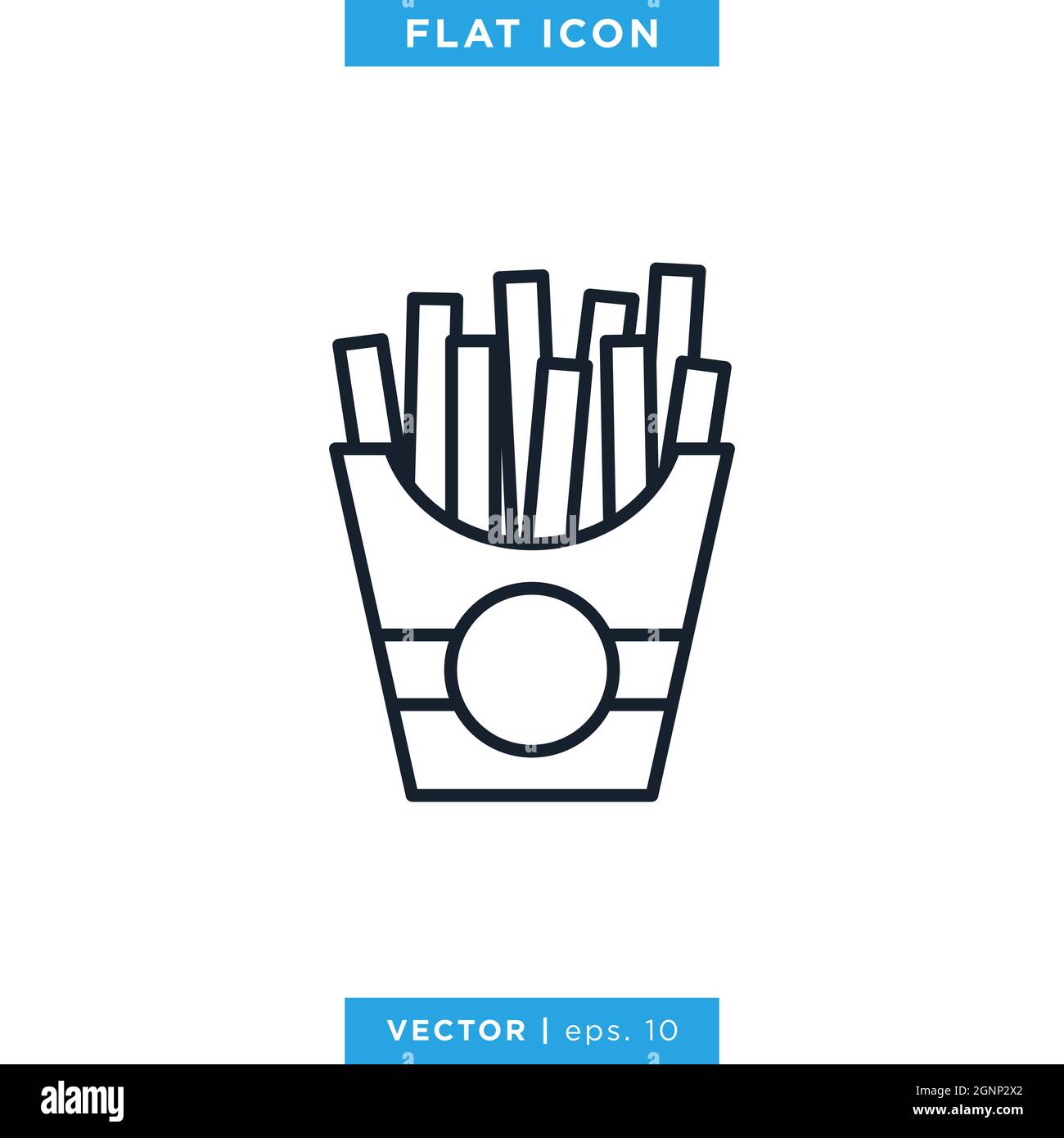 French fries box Stock Vector Images - Alamy