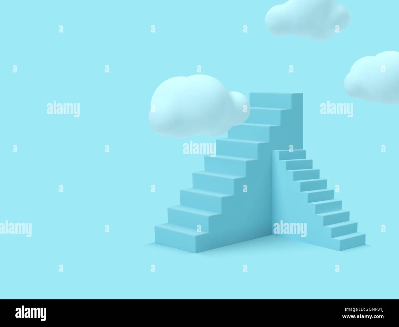Blue stairs with clouds Stock Vector Image & Art - Alamy