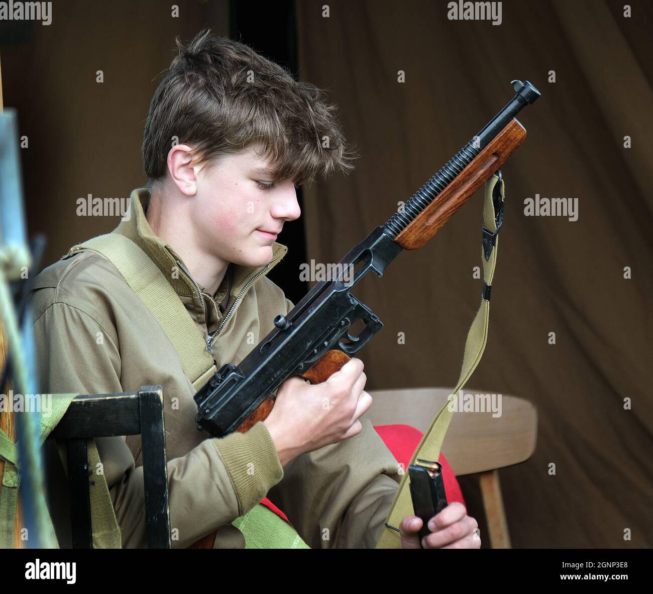 American Thompson submachine gun Stock Photo - Alamy
