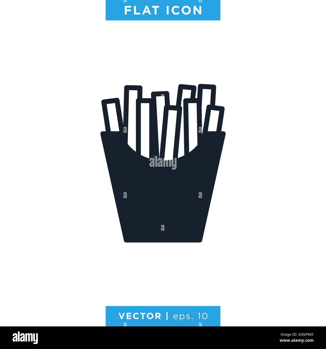 French fries icon vector stock illustration design template. Vector eps ...