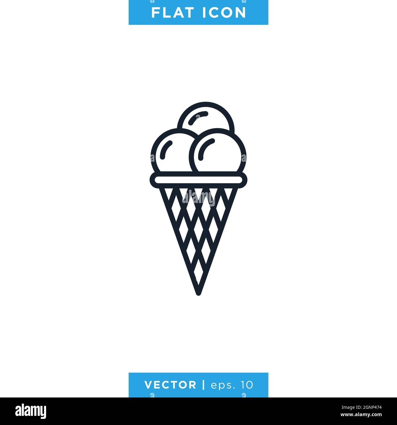 Ice cream icon vector stock design template. Vector eps 10 Stock Vector ...