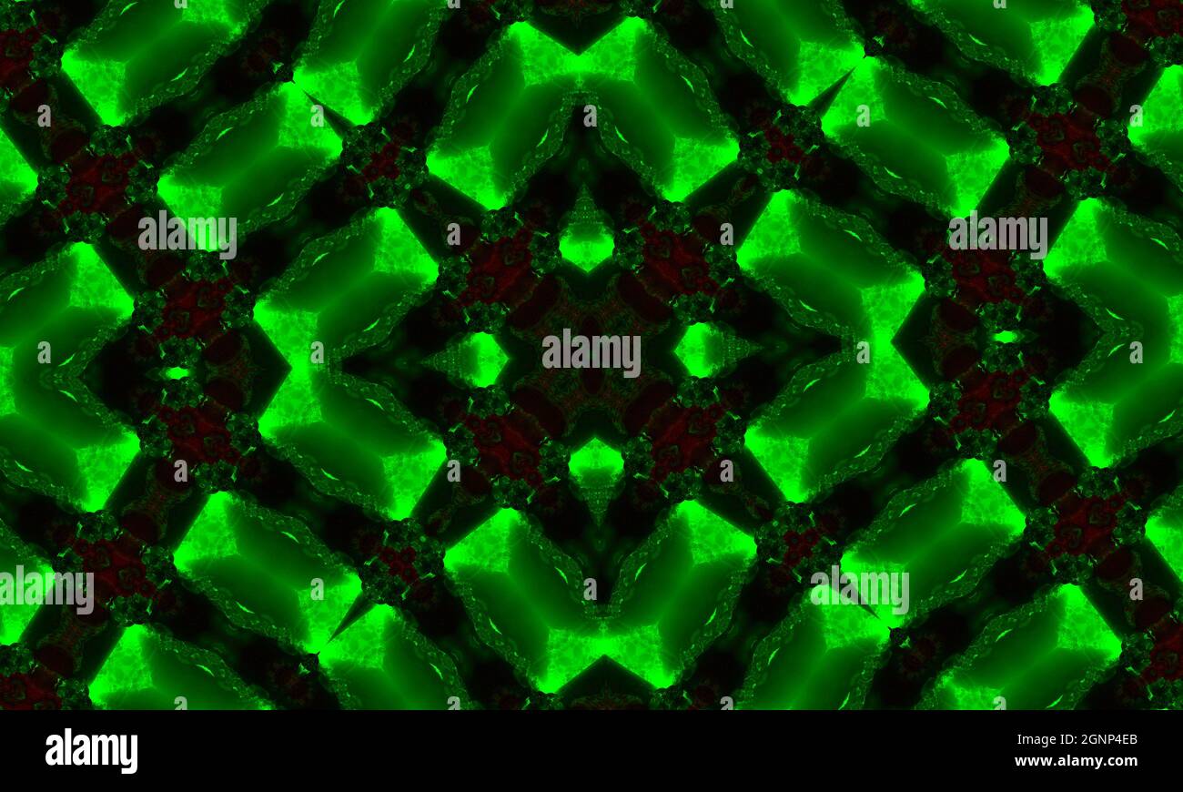Seamless crossing lines pattern. Green Cross kaleidoscope Stock Photo ...