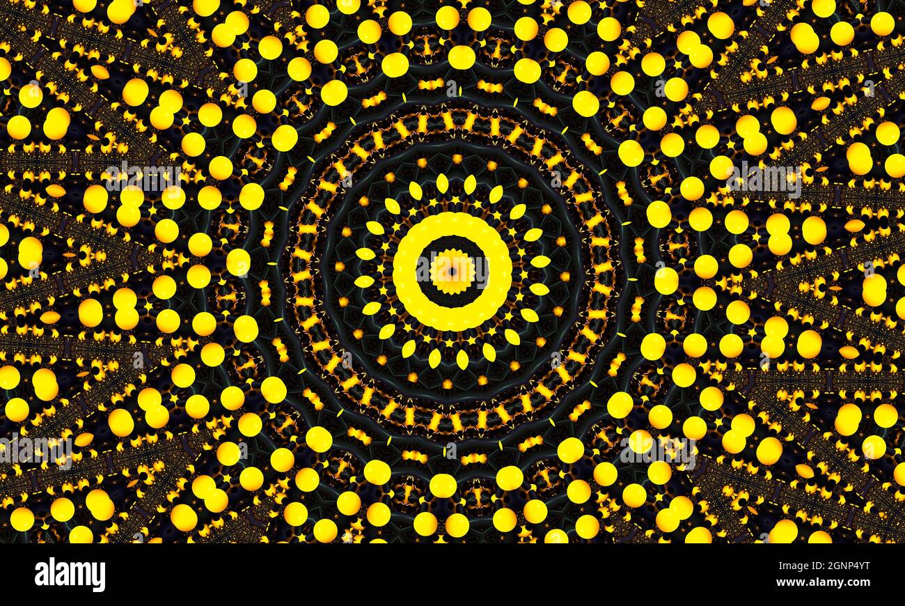 Yellow Round dot figure. Seamless pattern with circles. Abstract blue ...