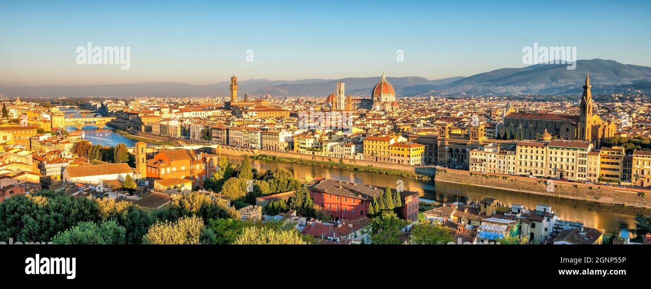 View of Florence skyline from top view in Italy Stock Photo - Alamy