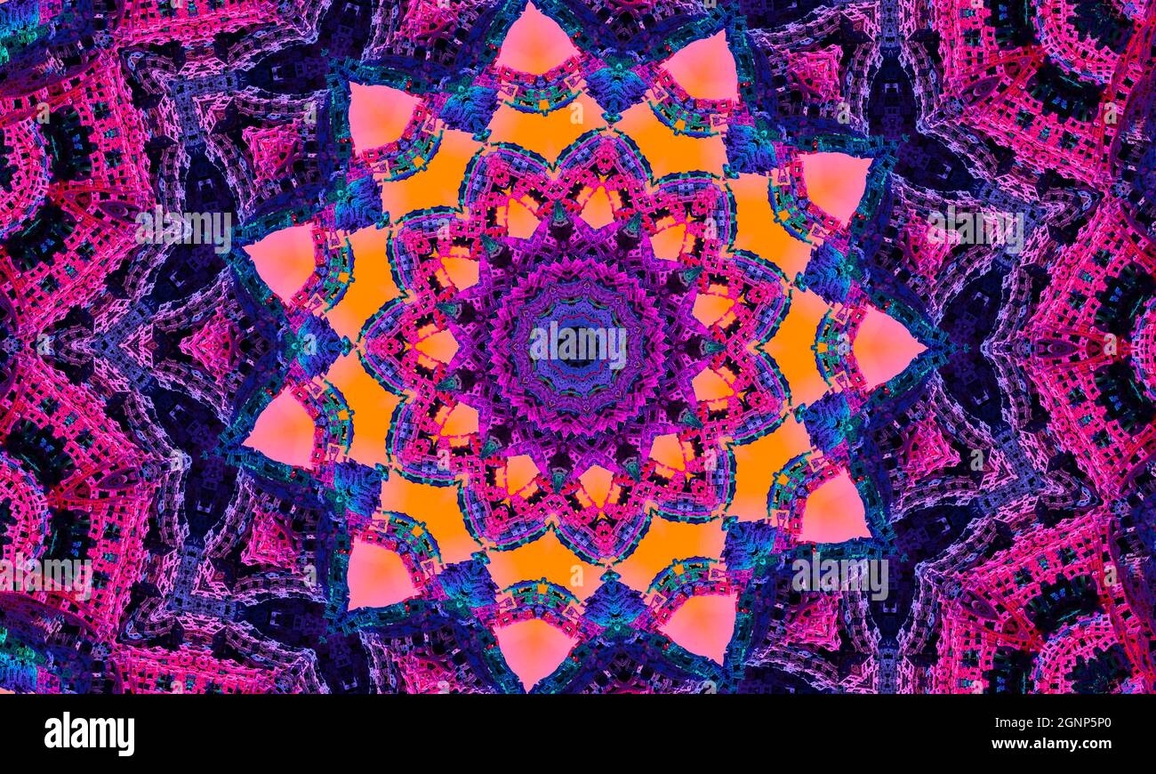 Retro pink, blue and orange, pattern of geometric shapes for ...