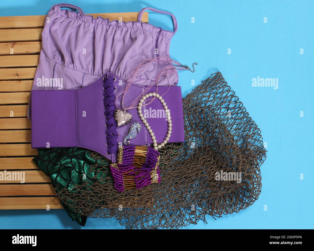 Mermaid Fashion With Jewelry and Fishing Net Stock Photo - Alamy