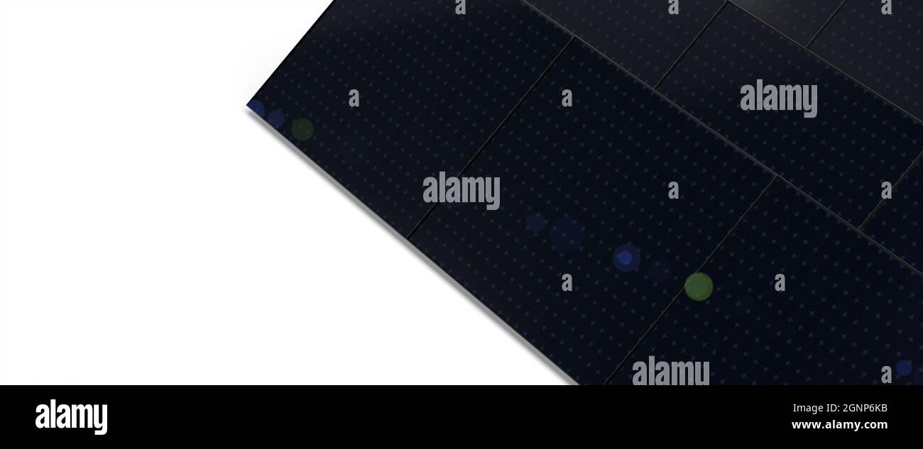 3d rendering of Solar power station - photovoltaics on an isolated ...