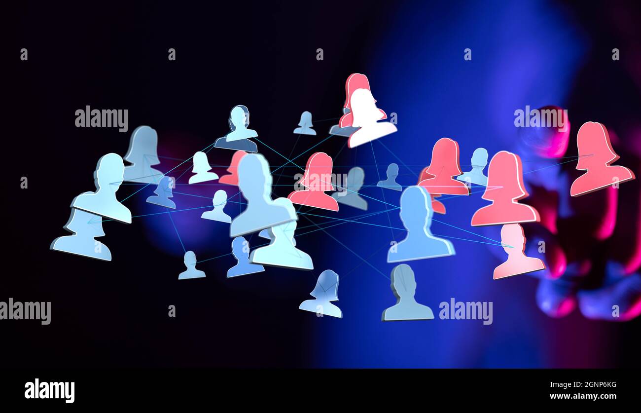 3d rendering of Unity group and teamwork concept remote in hand with ...