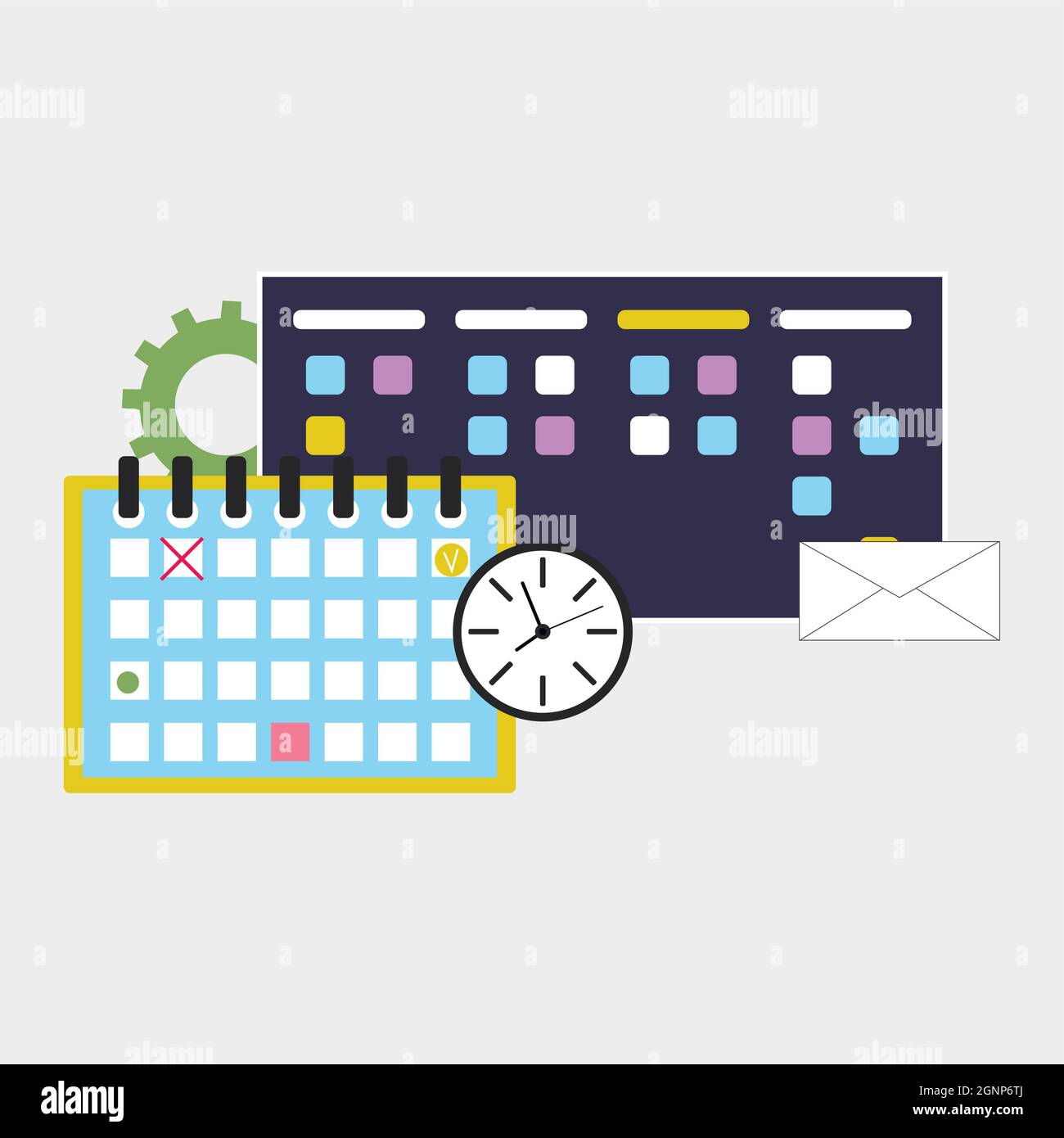 Process of management doing task, kanban analysis plan and control ...