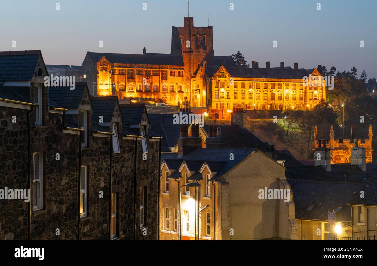 Bangor University, The School on the Hill, Gwynedd, North Wales. Taken ...