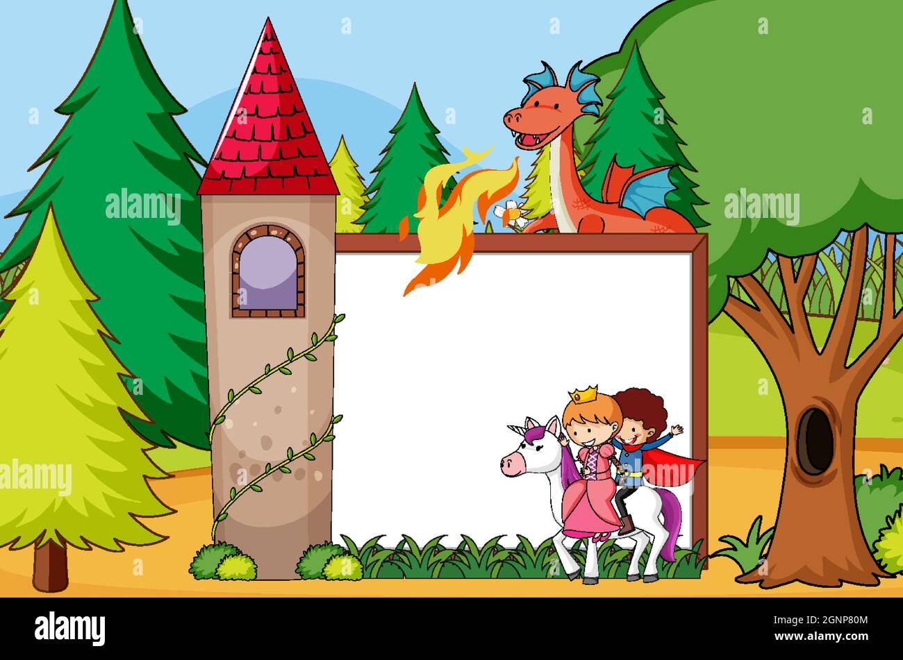 Fairy tale banner template illustration Stock Vector Image & Art - Alamy