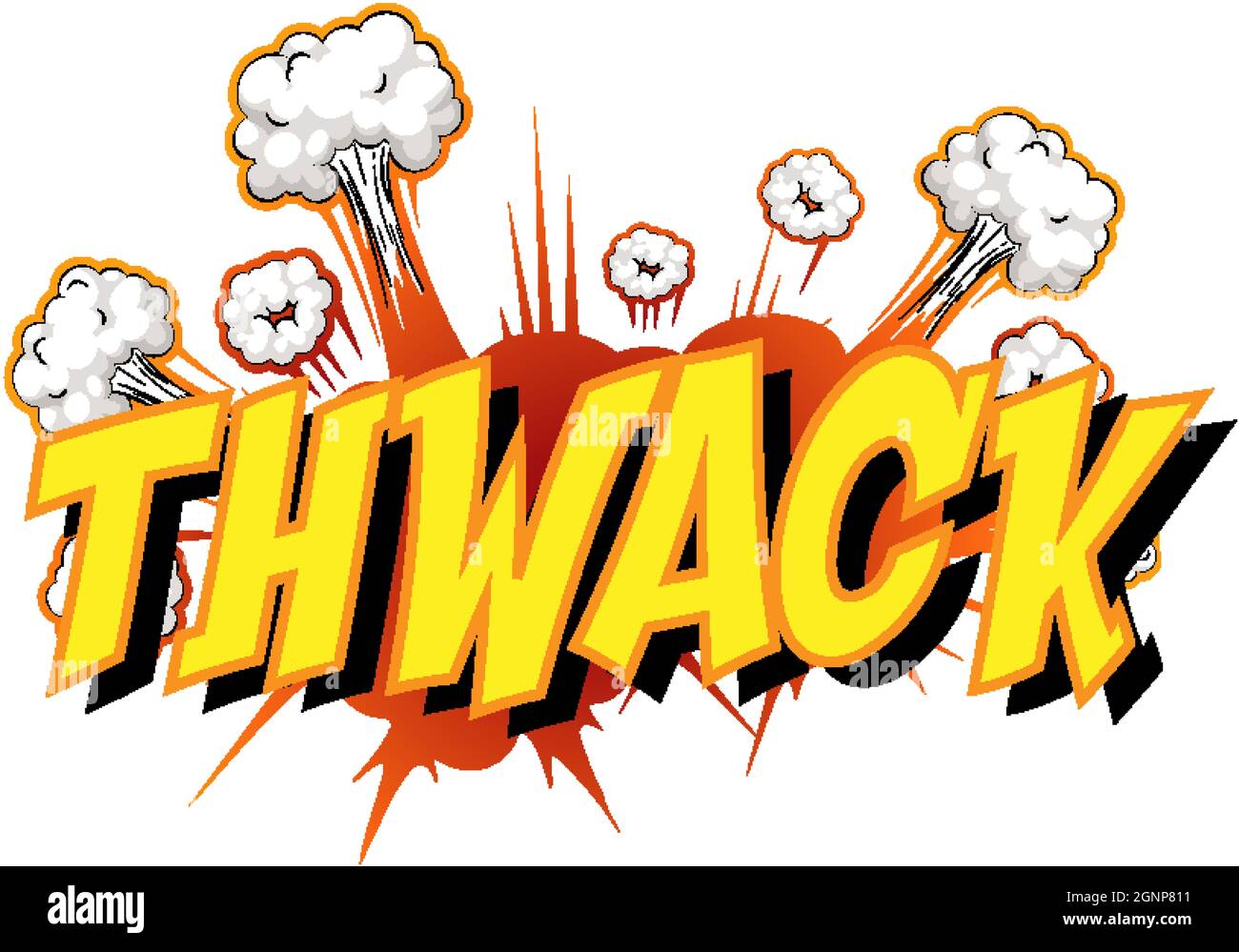 Comic speech bubble with thwack text illustration Stock Vector Image ...