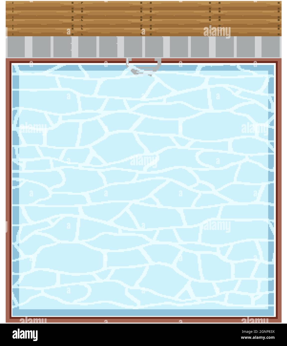 Top view of swimming pool on white background illustration Stock Vector ...
