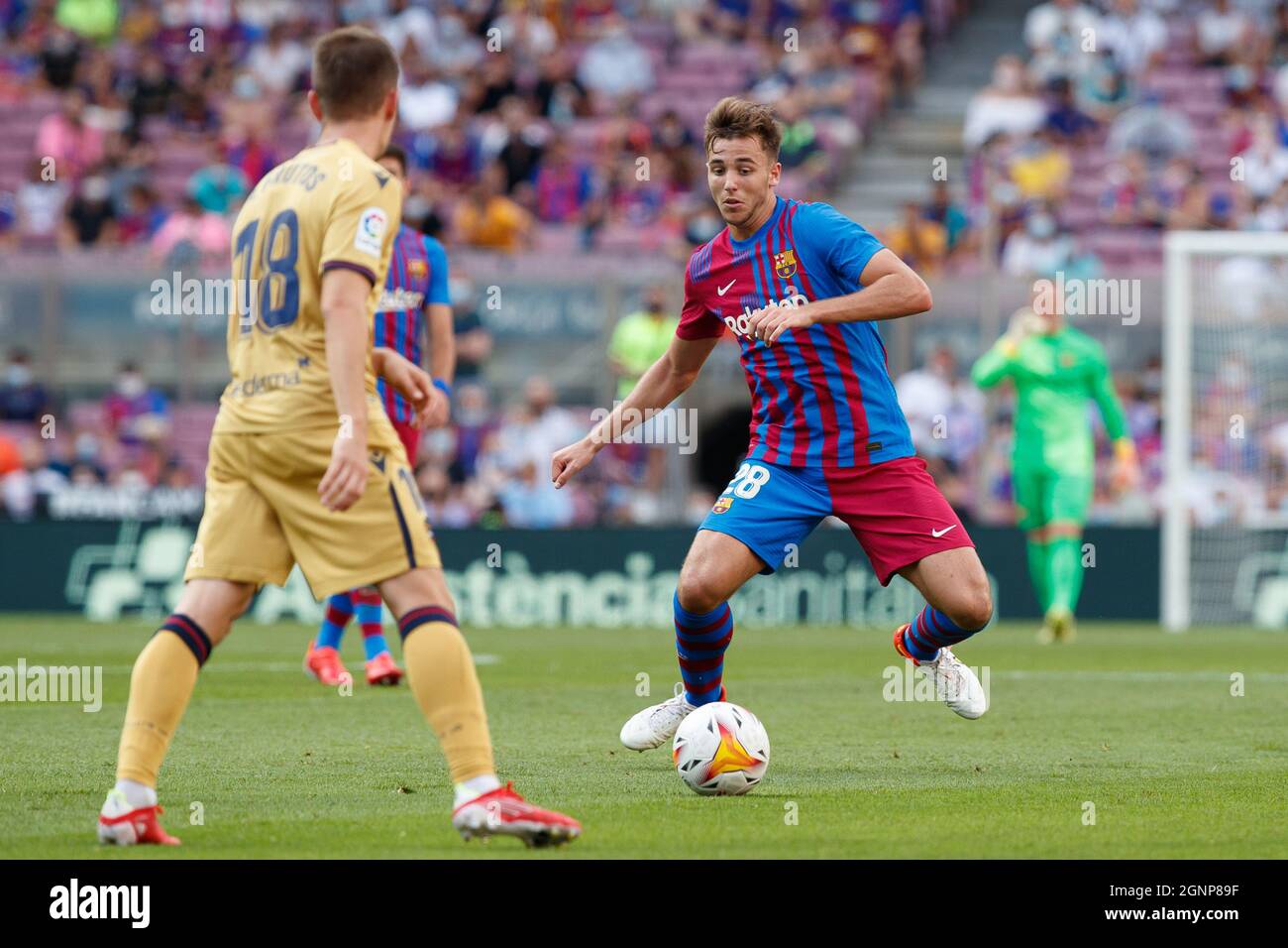 Barcelona, Spain. 26th Sep, 2021. Pablo Martín Páez Gavira (Gavi) of FC ...
