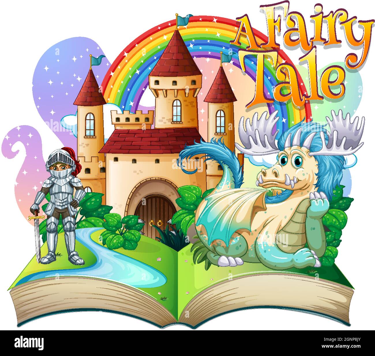 3D pop up book with fairy tale theme illustration Stock Vector Image ...