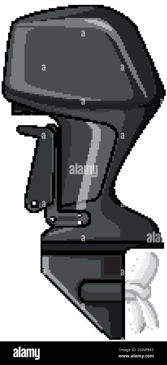 Isolated boat engine on white background illustration Stock Vector ...