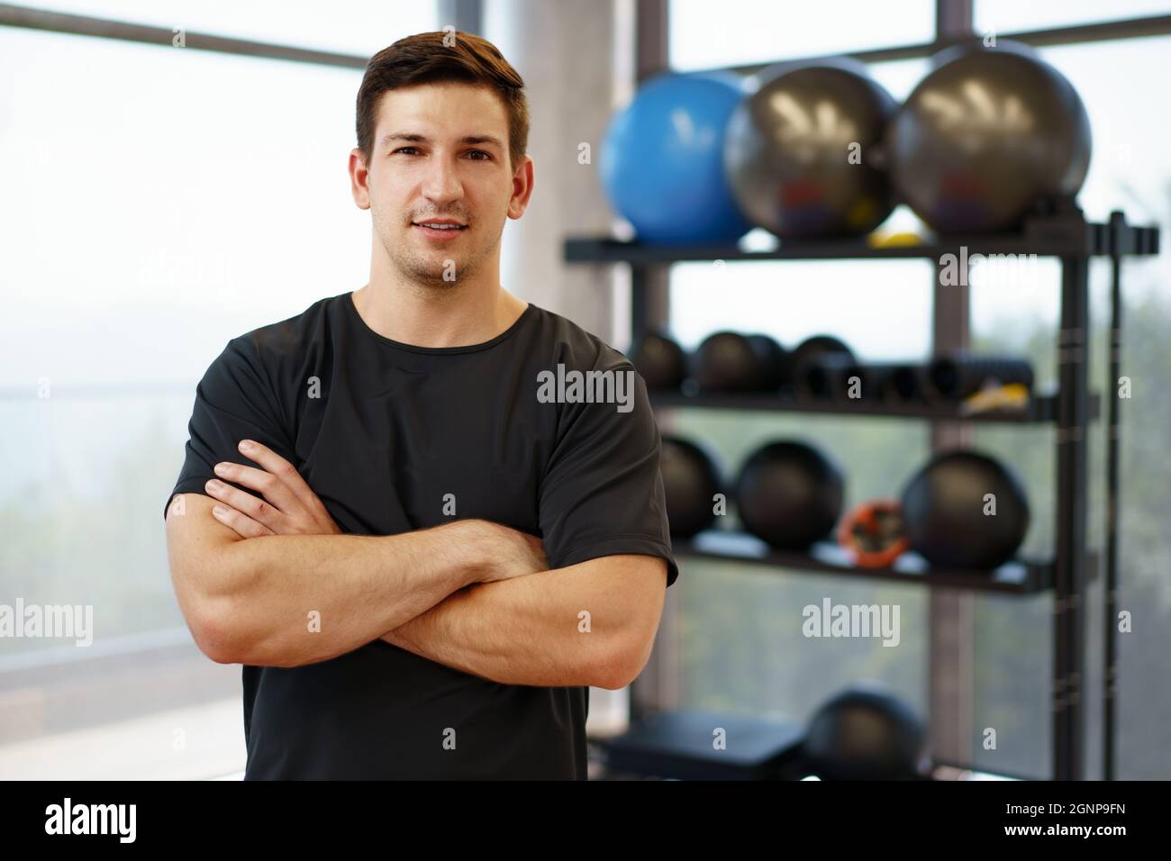 Portrait handsome personal trainer hi-res stock photography and images ...