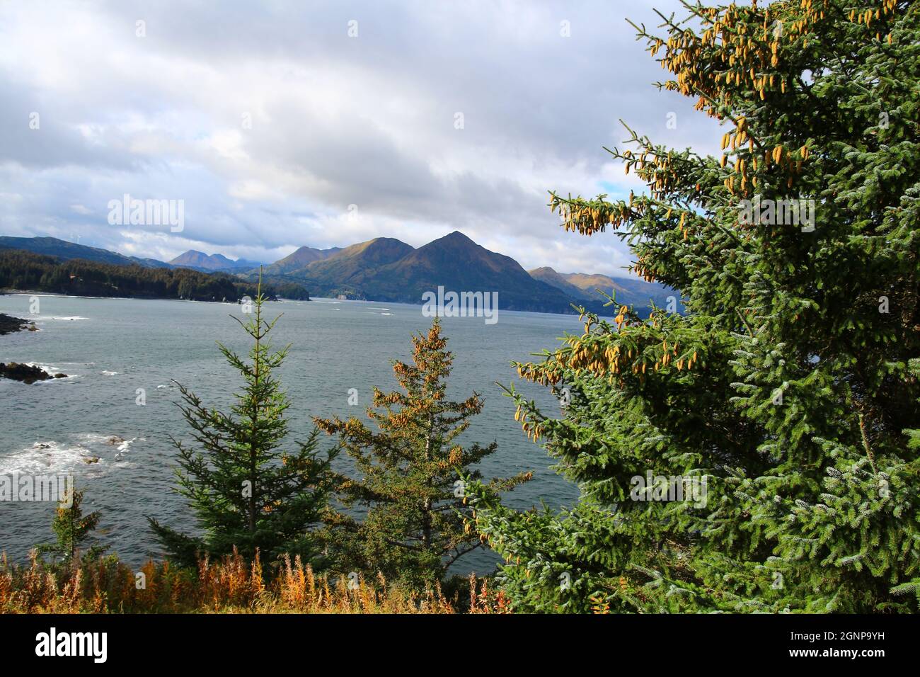 Coastal landscape of Kodiak Island, Alaska Stock Photo - Alamy