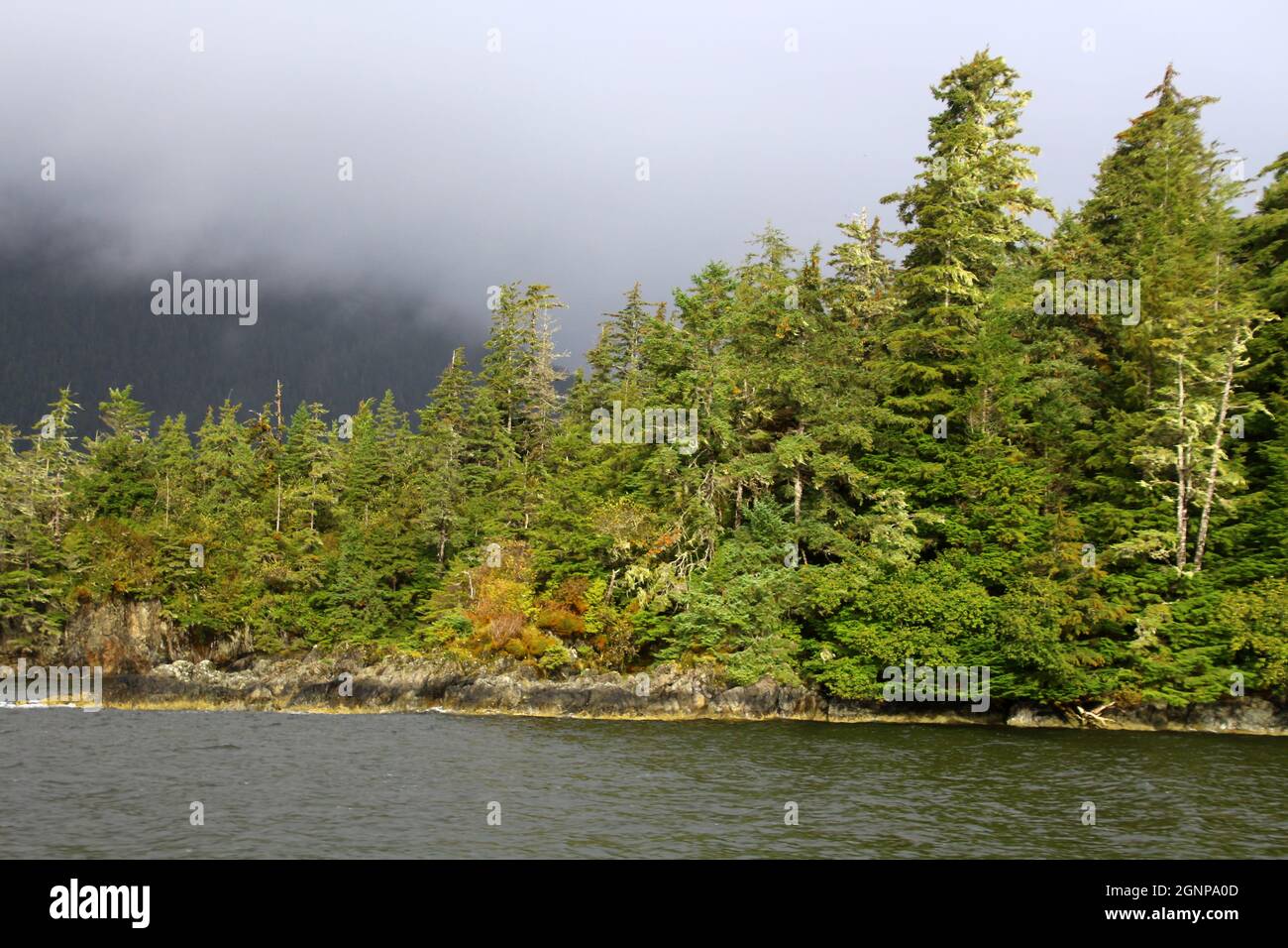 Coastal landscape in Magoun Islands State Marine Park Sitka, Alaska ...