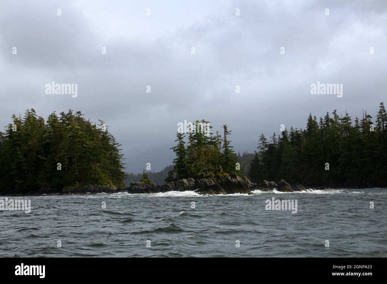 Coastal landscape in Magoun Islands State Marine Park Sitka, Alaska ...