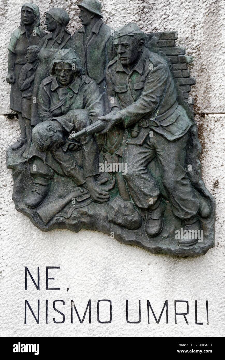Slovenia, Staro Selo village, monument to WWII Yugoslav partisans Stock ...