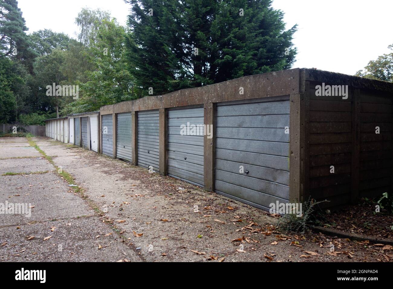 A Collection of Block of Garages Council Owned in England Stock Photo ...