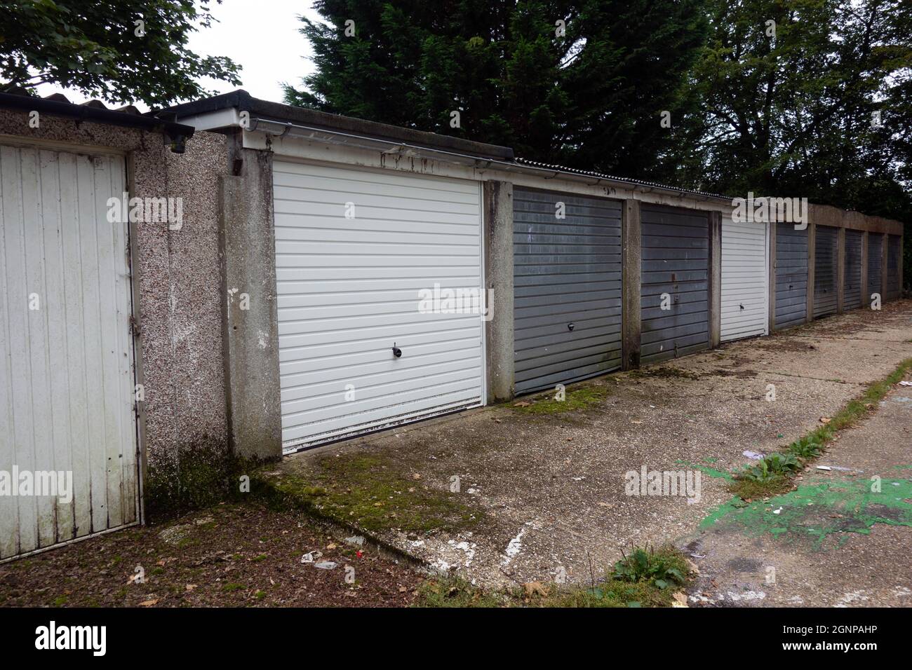 Old council garage hi-res stock photography and images - Alamy