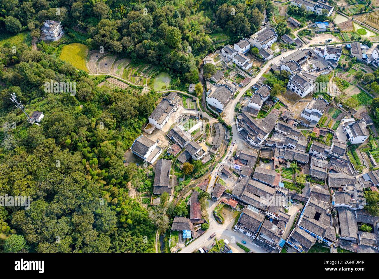 XUANCHENG, CHINA - SEPTEMBER 25, 2021 - Aerial photo taken on Sept. 25 ...