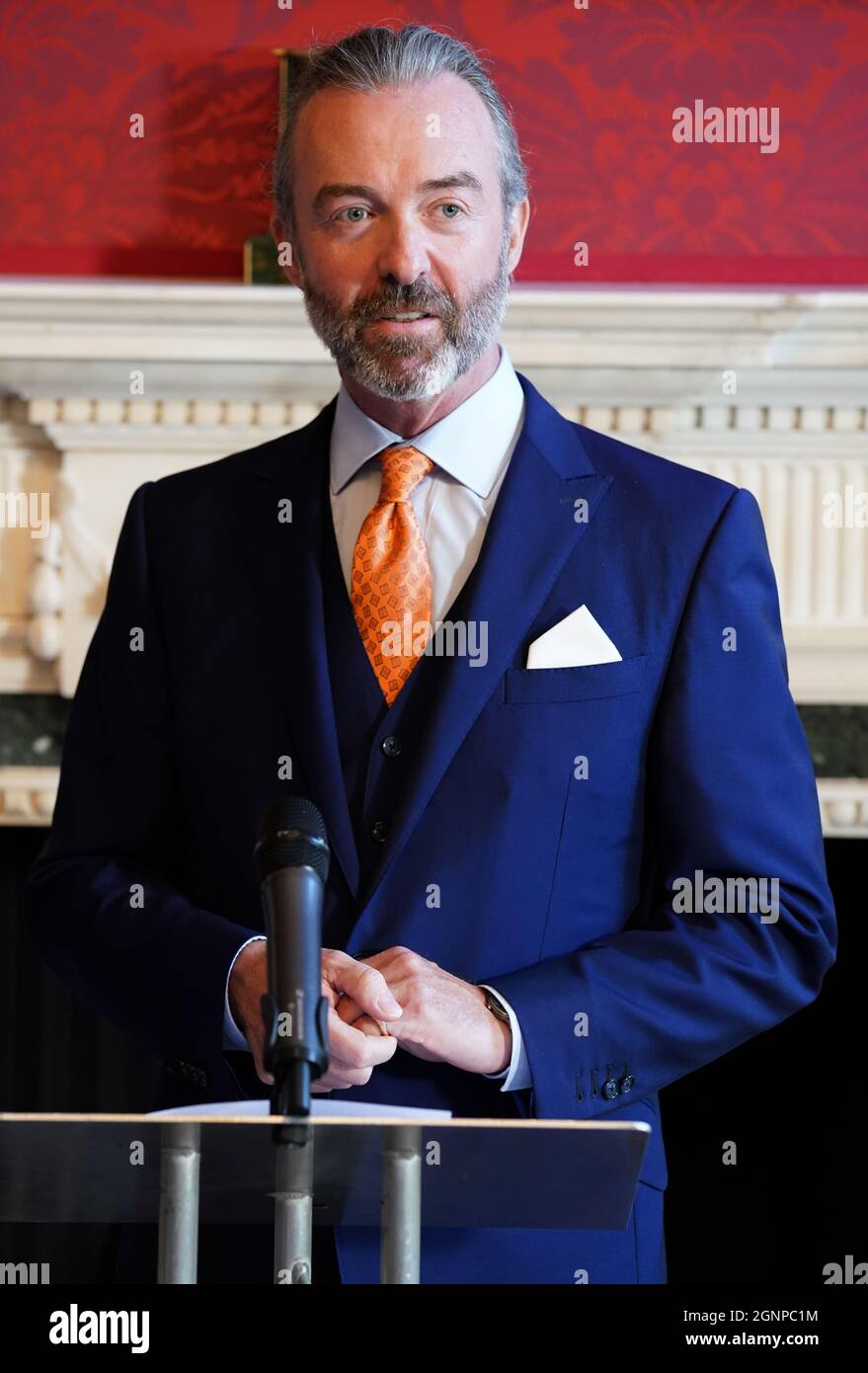 Matthew Orr seen at a press briefing at 11 Downing Street, London, for ...