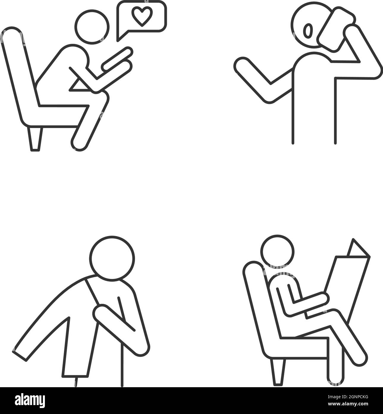 Everyday life linear icons set Stock Vector Image & Art - Alamy