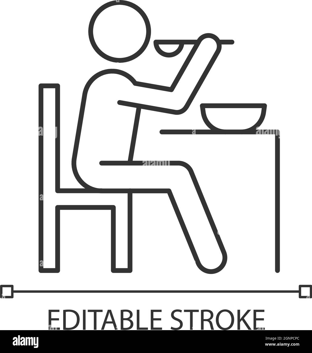 Eat linear icon Stock Vector Image & Art - Alamy