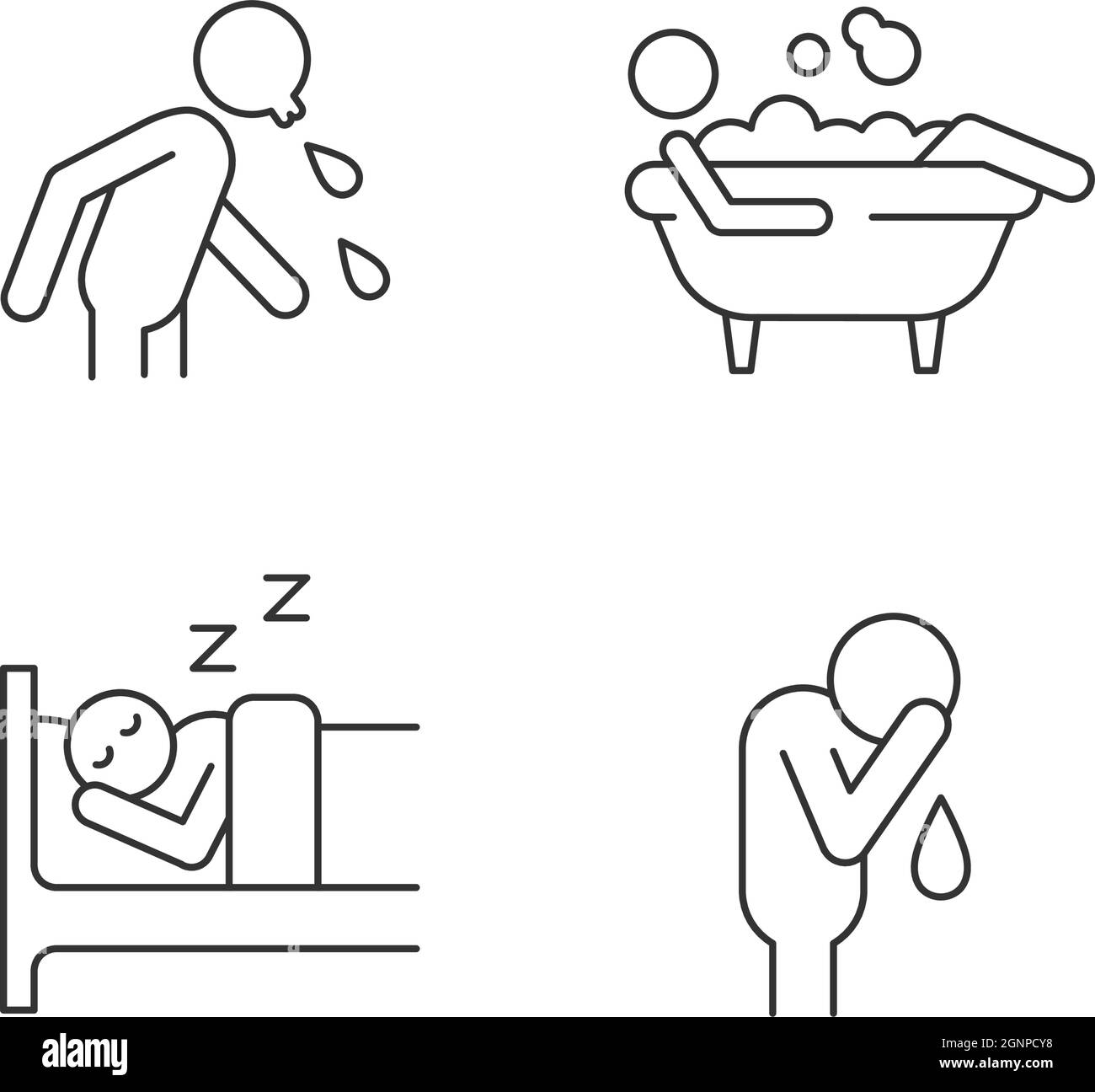 Human actions linear icons set Stock Vector Image & Art - Alamy