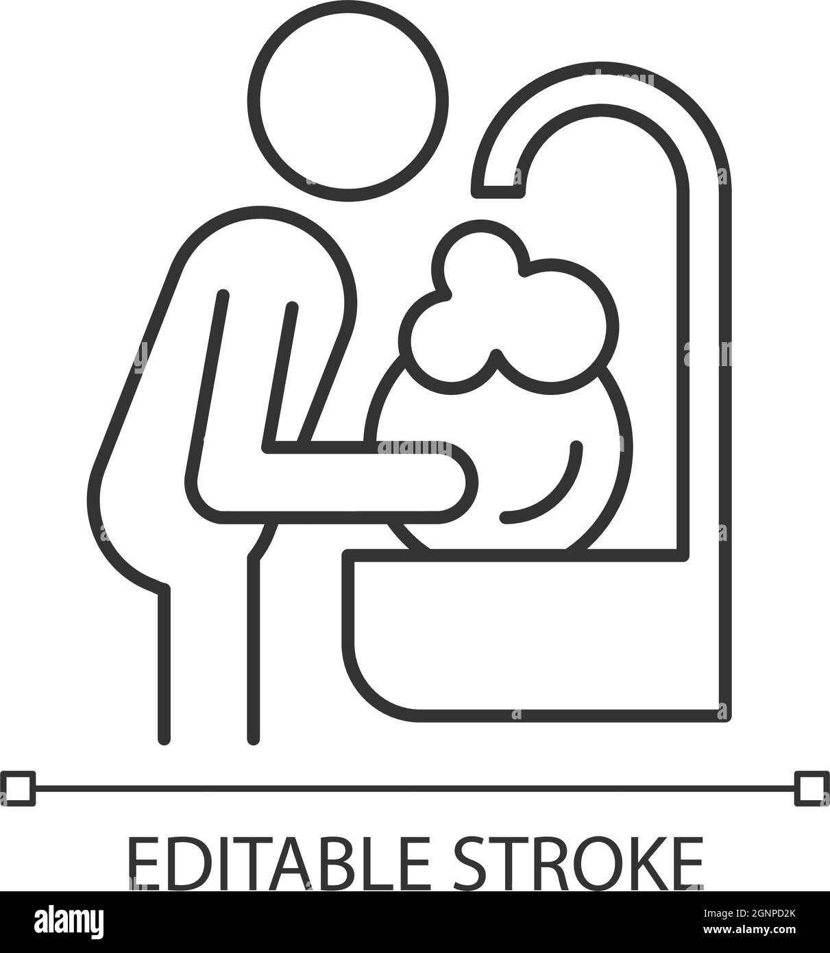 Wash dishes linear icon Stock Vector Image & Art - Alamy