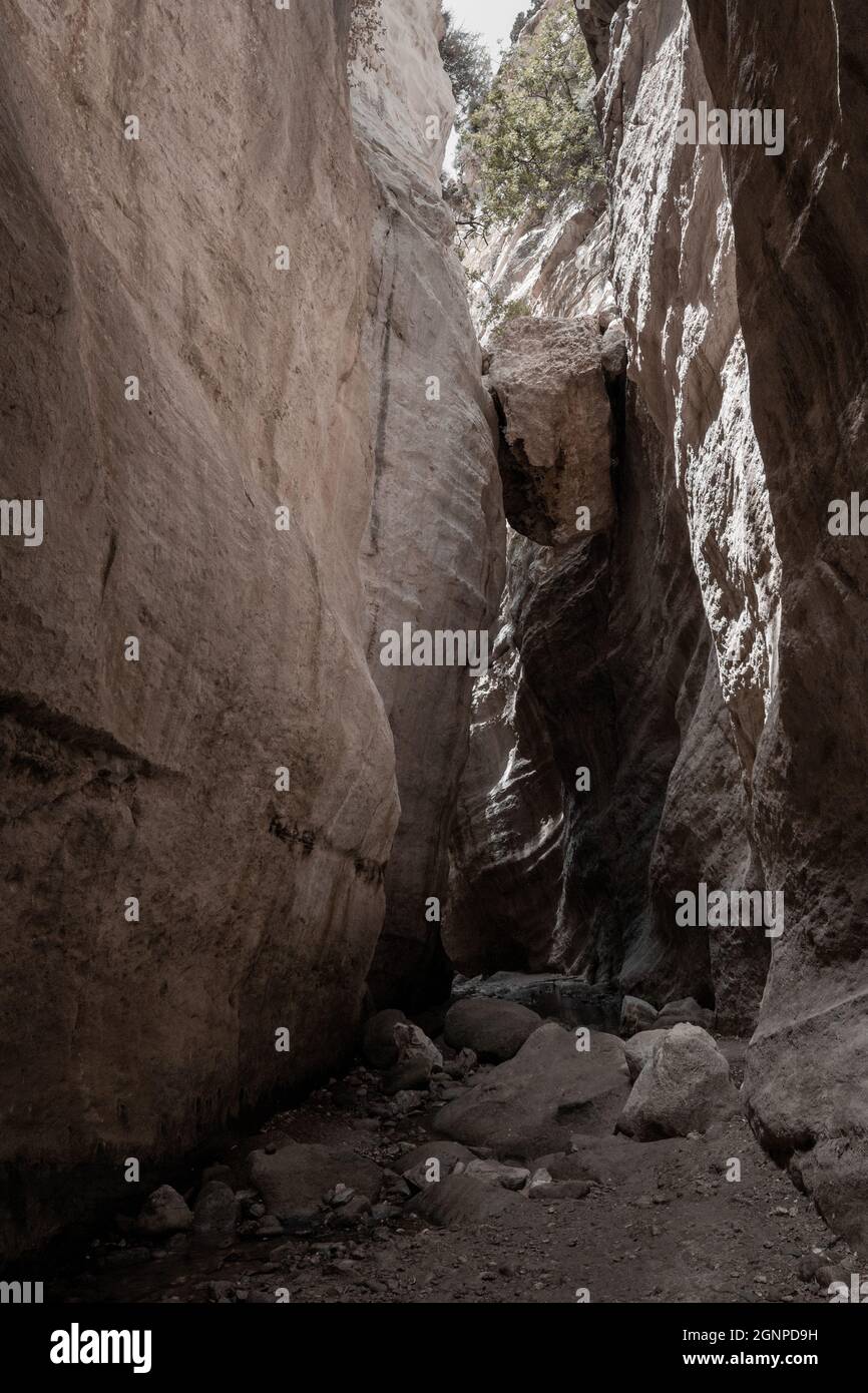 Beautfiul view of the rocks, stones in the cave Avakas Gorge Nature ...