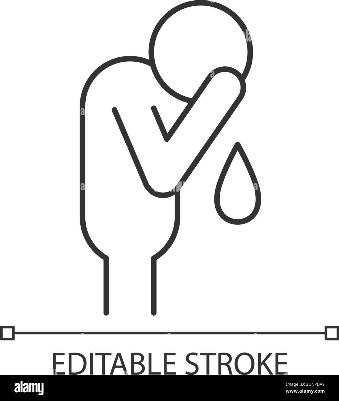 Cry linear icon Stock Vector Image & Art - Alamy