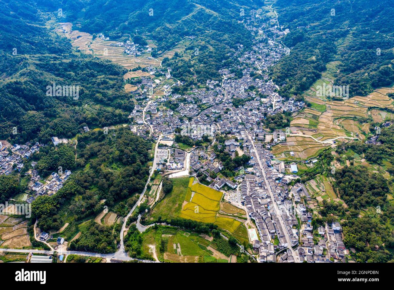 XUANCHENG, CHINA - SEPTEMBER 25, 2021 - Aerial photo taken on Sept. 25 ...