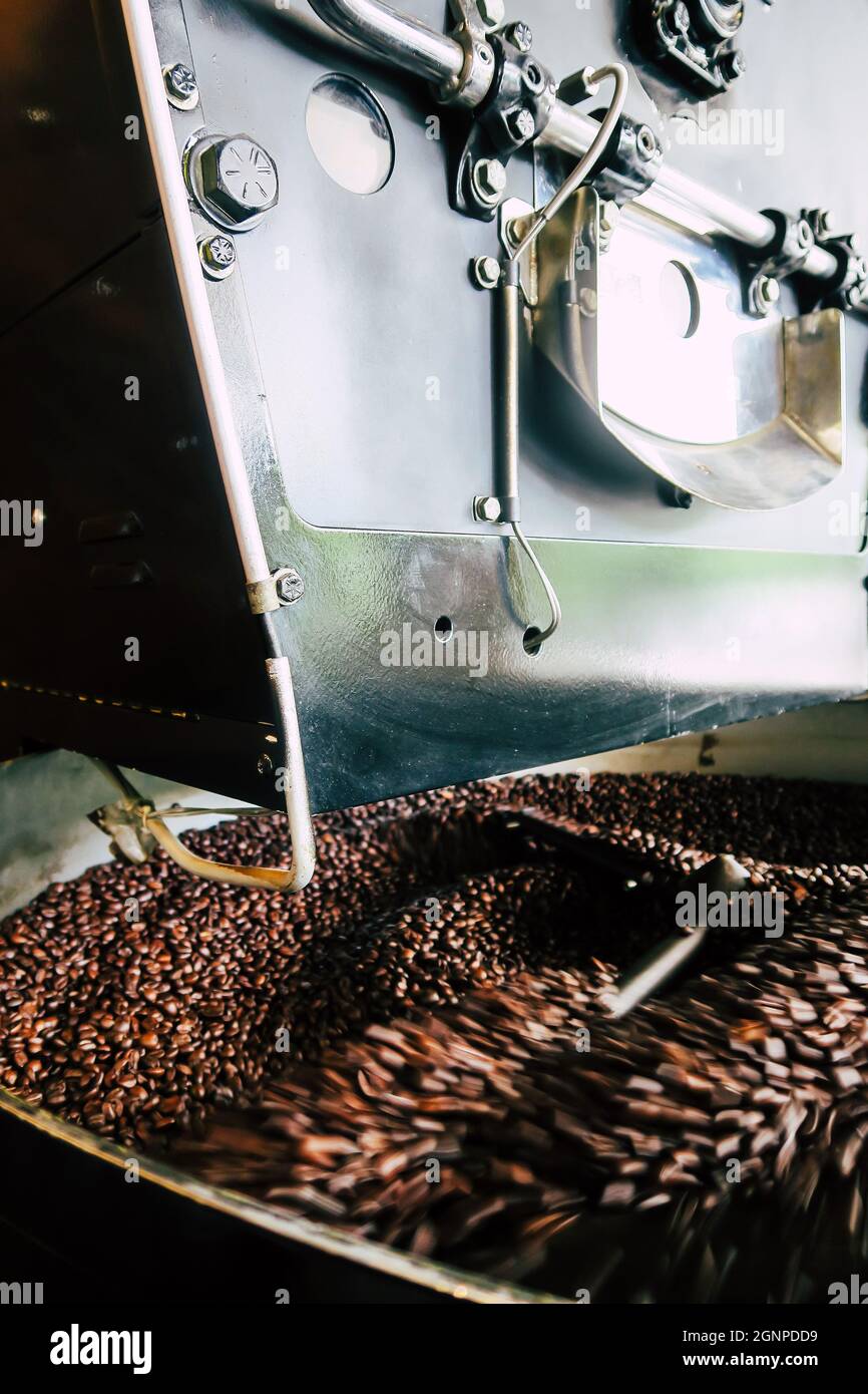 Image of Roasting process of coffee Stock Photo - Alamy