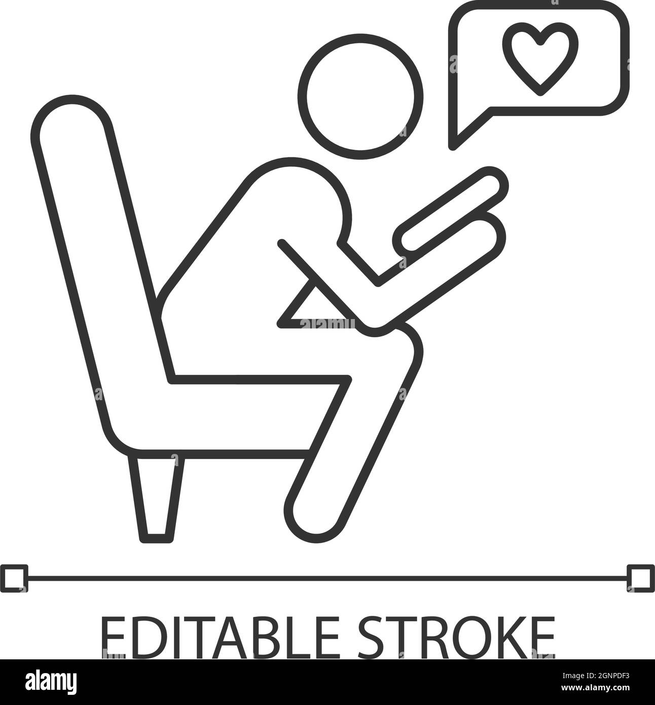 Check social network linear icon Stock Vector Image & Art - Alamy