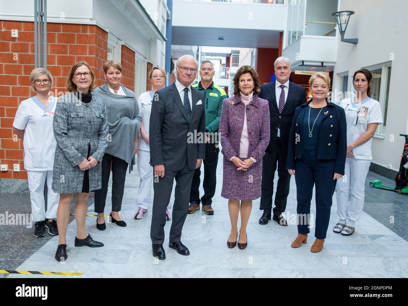 Queen silvia king carl gustaf visit sunderby hospital in lulea hi-res ...