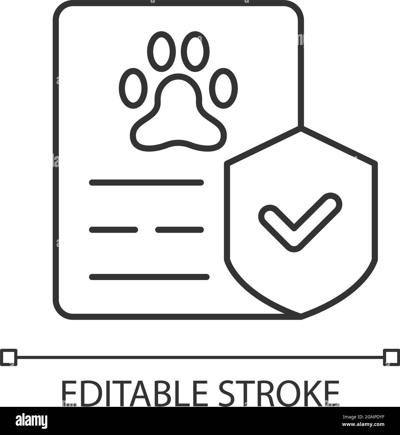 Pet insurance linear icon Stock Vector Image & Art - Alamy